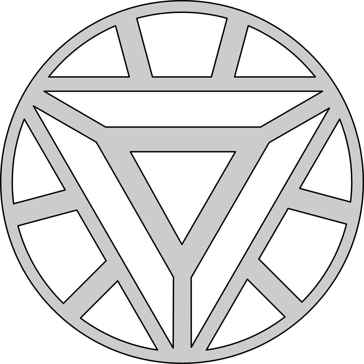 Iron Man Arc Reactor Template