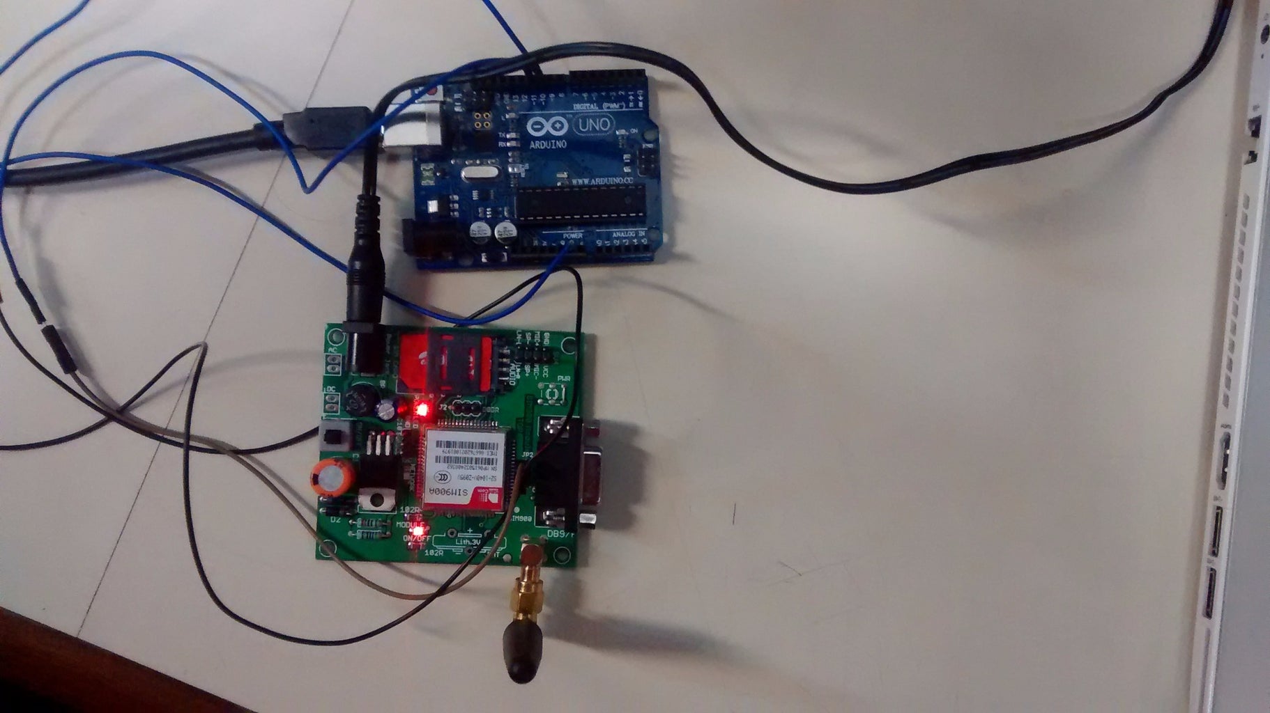 Interfacing Sim900a Gsm Modem With Arduino 3 Steps Instructables