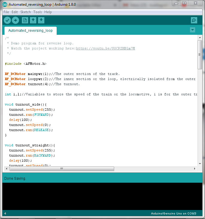 Automated Arduino Controlled Reversing Loop For DC Trains