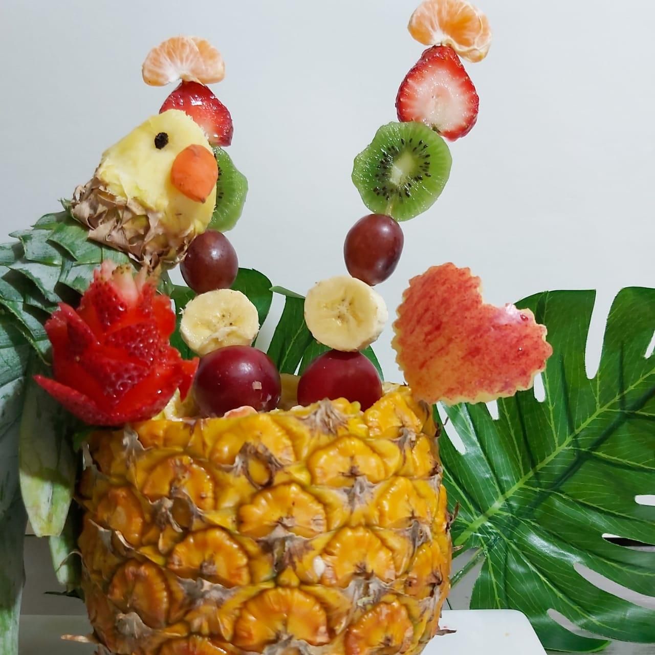 Tropical Parrot With Pineapple (fruit Salad) : 14 Steps (with Pictures ...