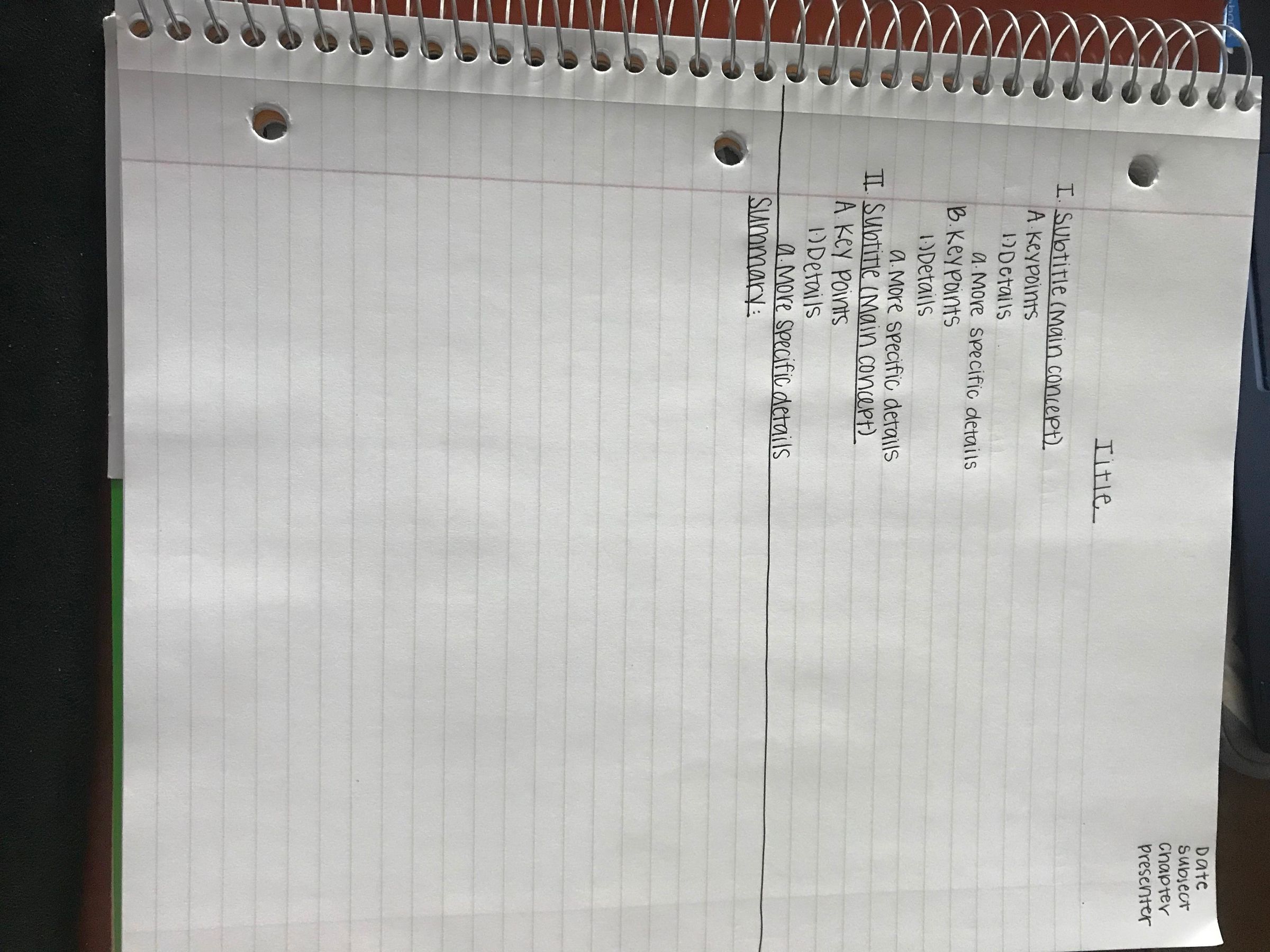 HOW TO TAKE EFFECTIVE OUTLINE NOTES : 10 Steps - Instructables