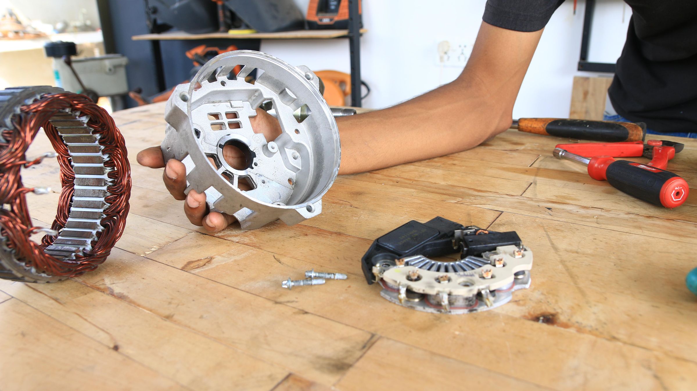 Converting Car Alternator Into a Permanent Magnet Brushless Motor : 6 ...