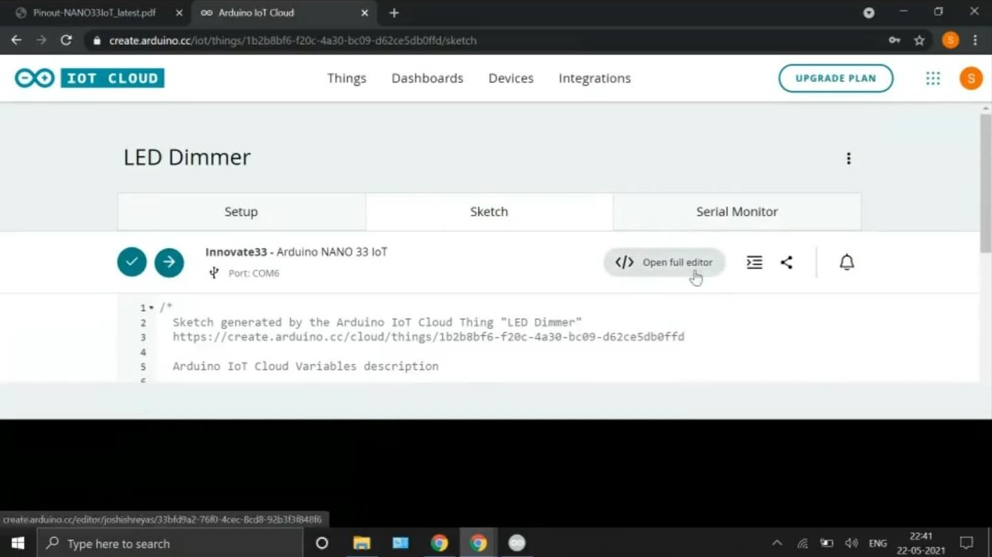 Getting Started With Arduino IoT Cloud for Arduino Nano 33 IoT : 10 ...