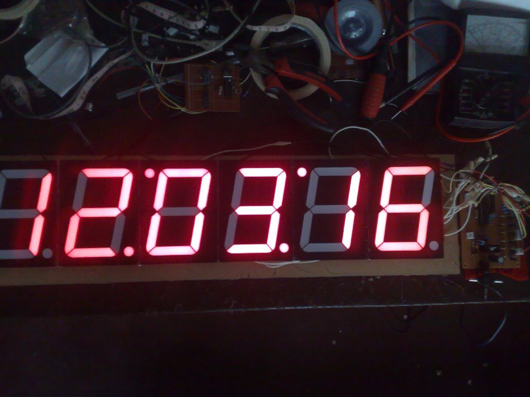 Big 6 Digits Seven Segment Digital Clock : 3 Steps - Instructables