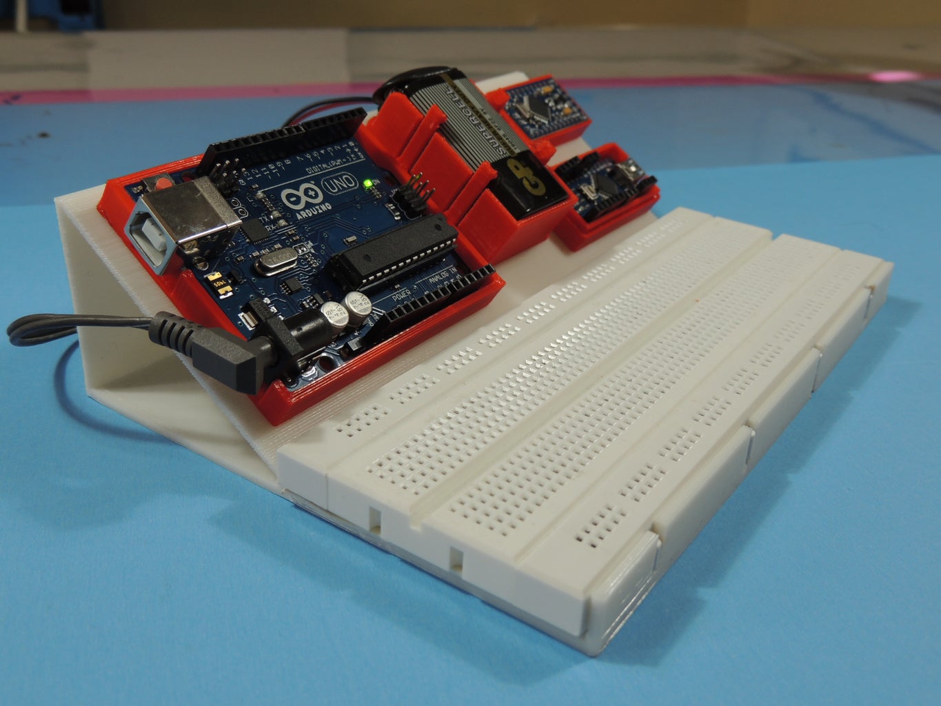Boarduino Arduino All In One Breadboard Stand 6 Steps Instructables