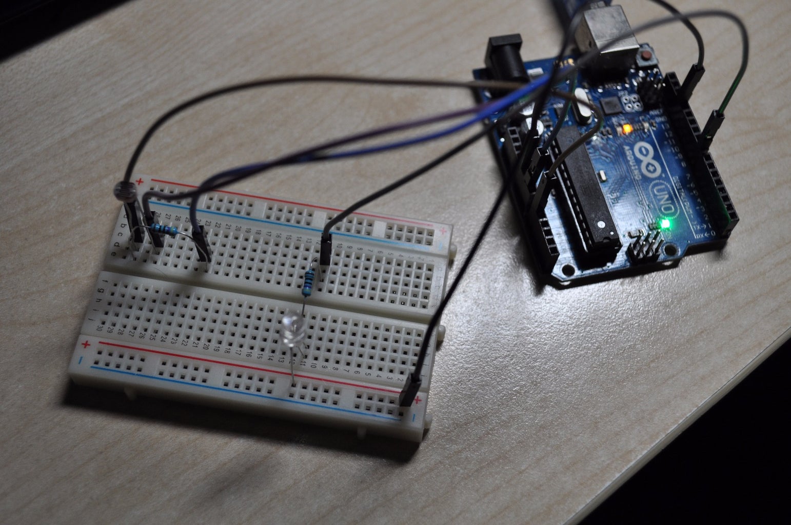 Arduino Photoresistor Led On Off 4 Steps Instructables