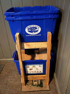 Turning an Old Pallet Into a Recycling Bin Holder : 5 Steps - Instructables