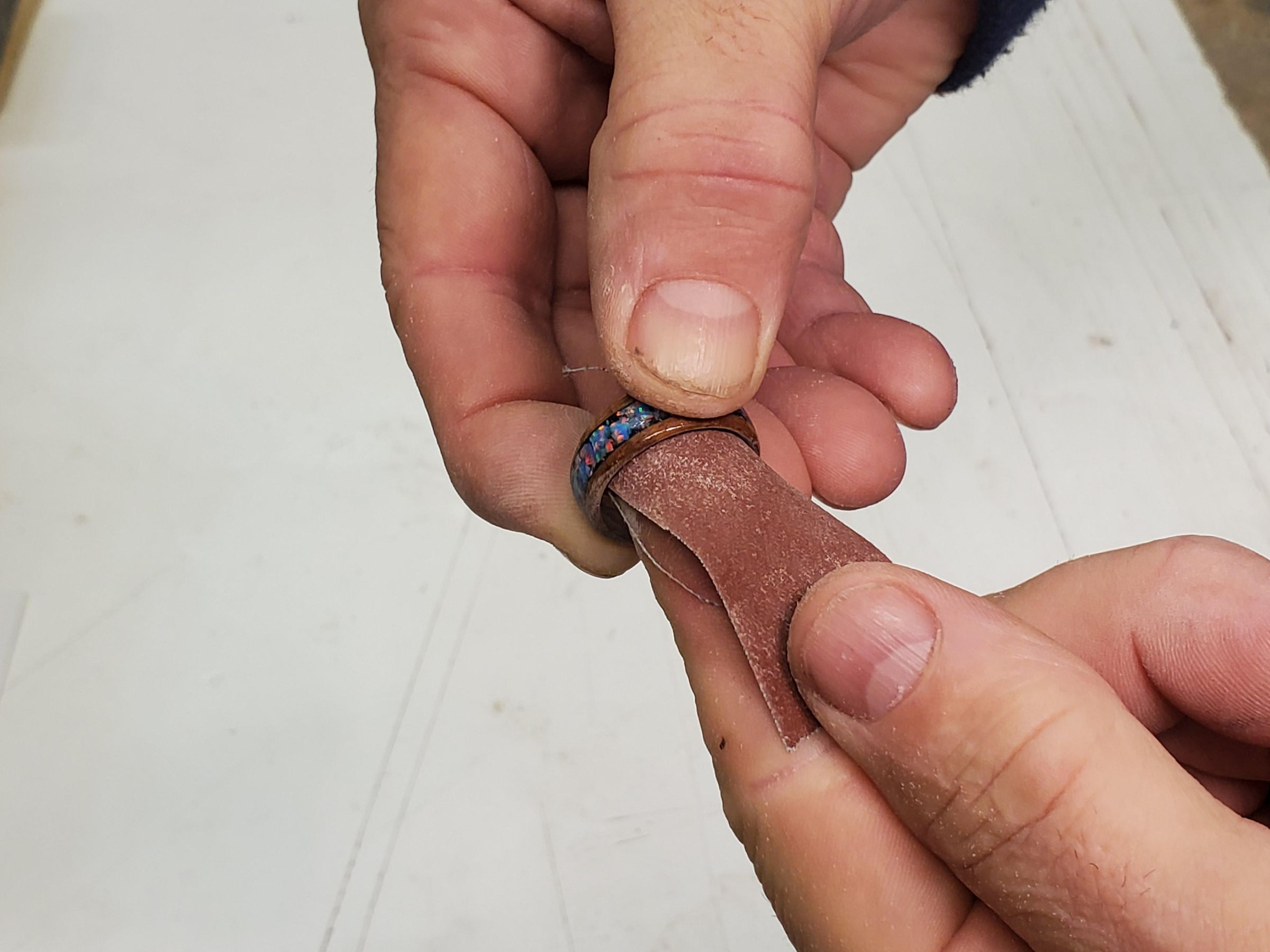 How to Inlay Opal in a Pre-Channeled Ring Using UV Resin : 25 Steps ...