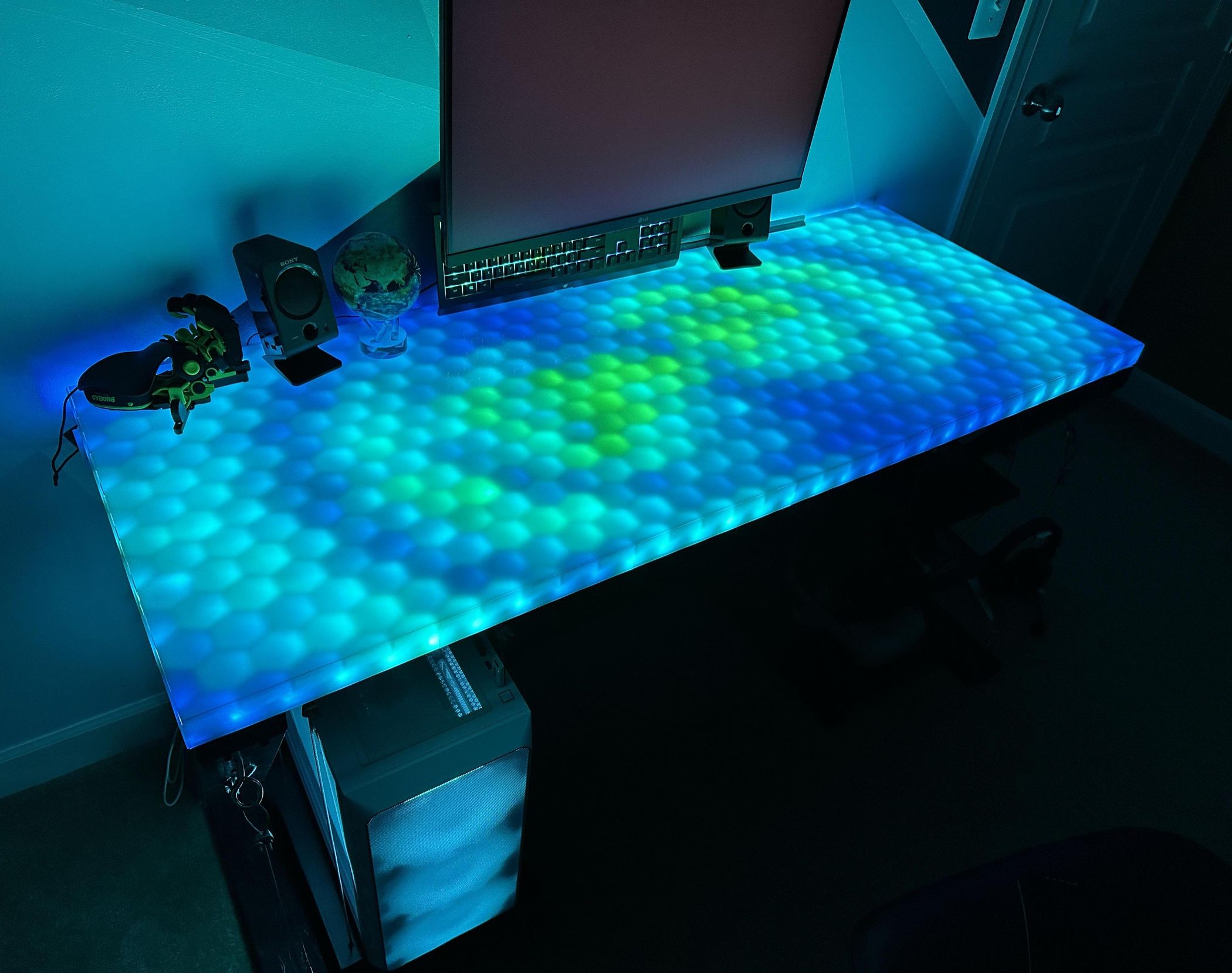 LED Desk Surface Matrix (No Coding) : 9 Steps (with Pictures ...