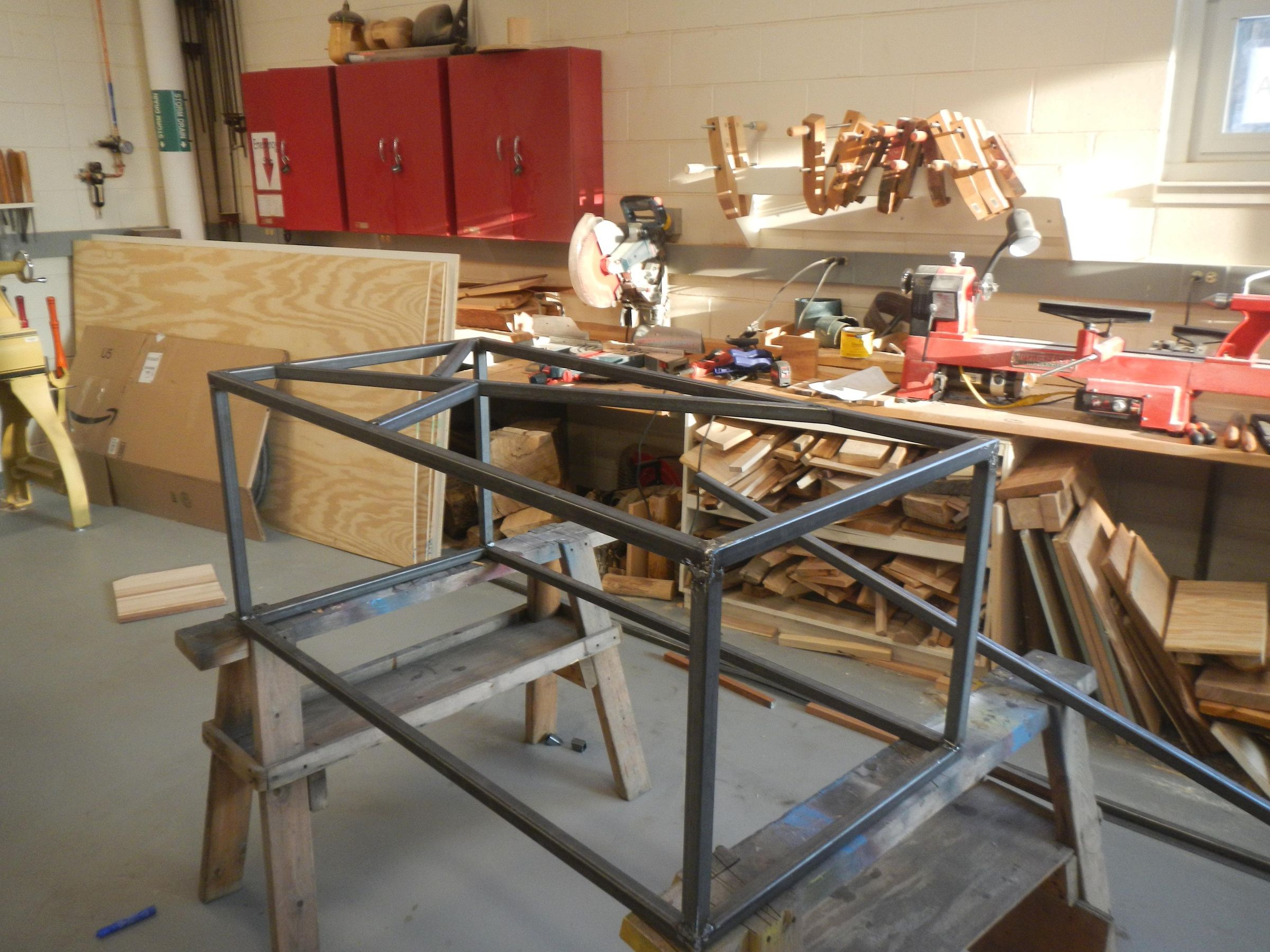 Cool Table With a Unique Steel Design : 14 Steps (with Pictures ...