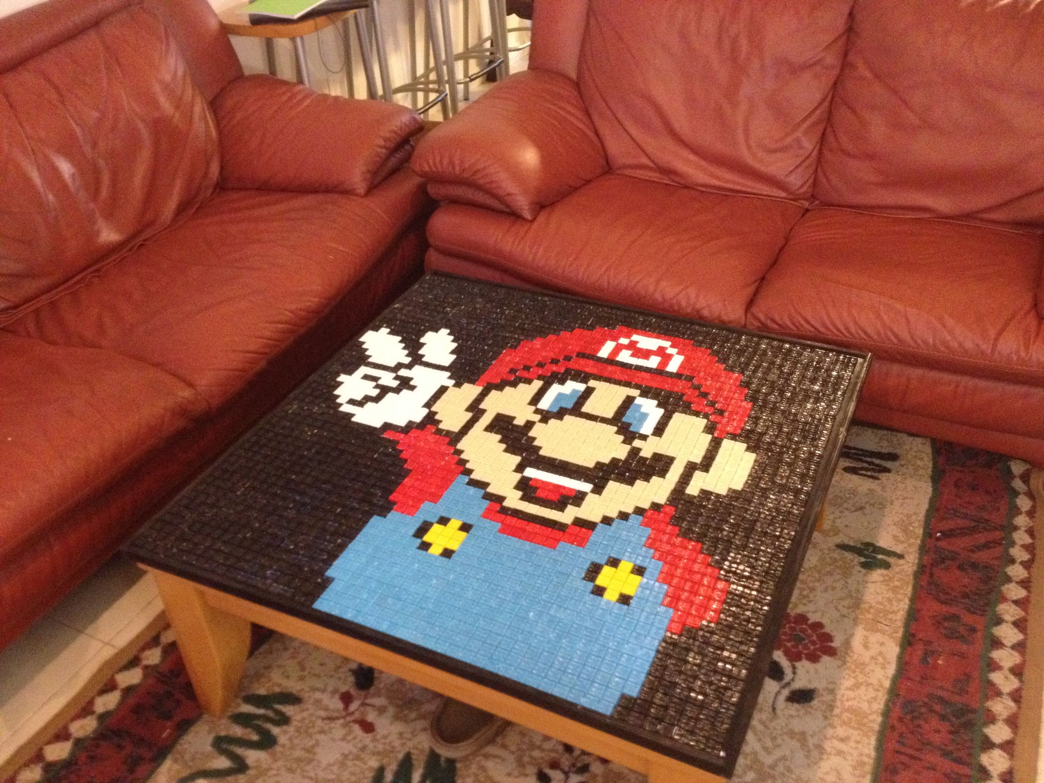 Super Mario Mosaic Table /Table Cover : 6 Steps (with Pictures ...