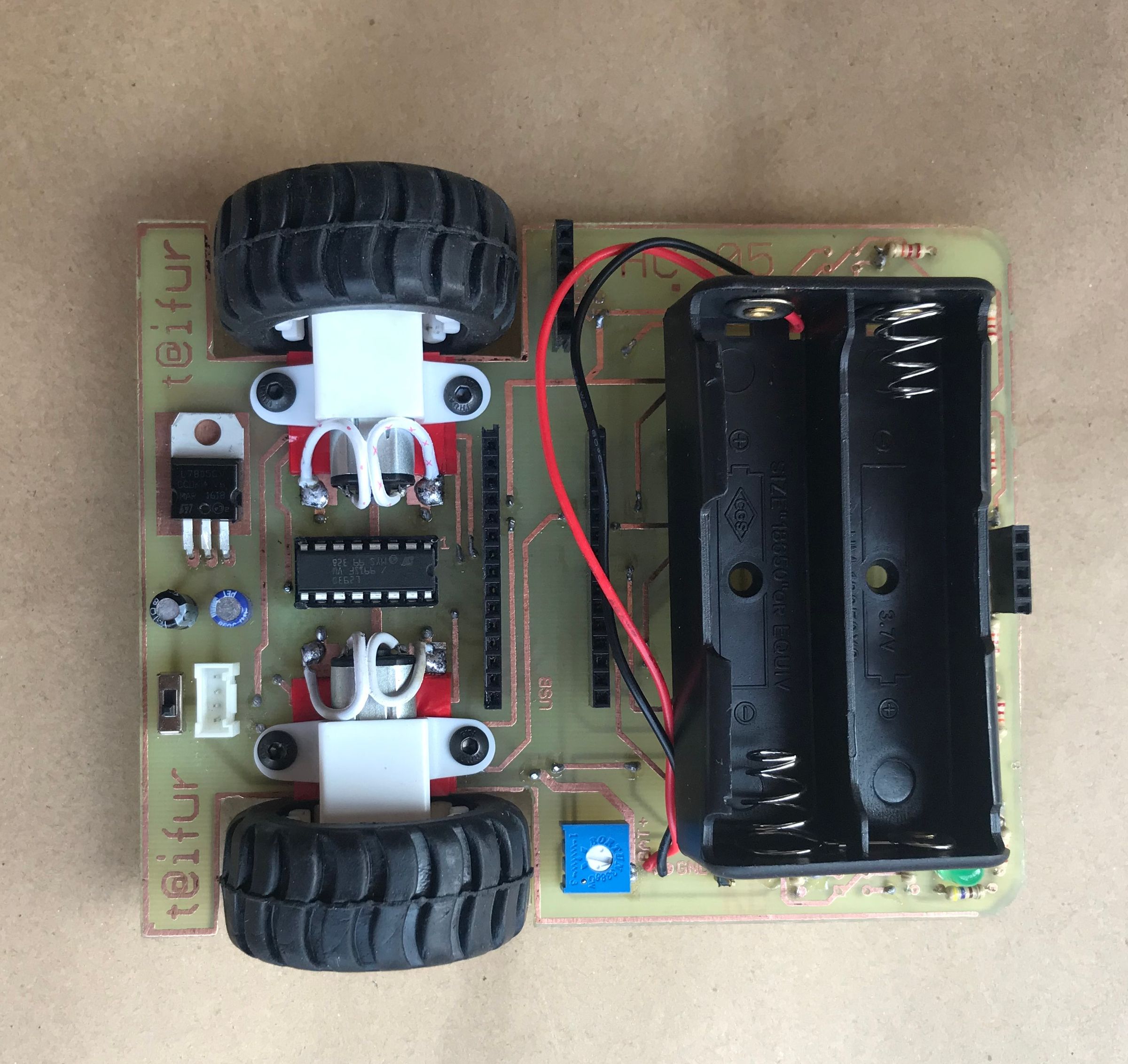 PCB BOT (Line Following, Obstacle Avoiding & Bluetooth Controlled Robot ...