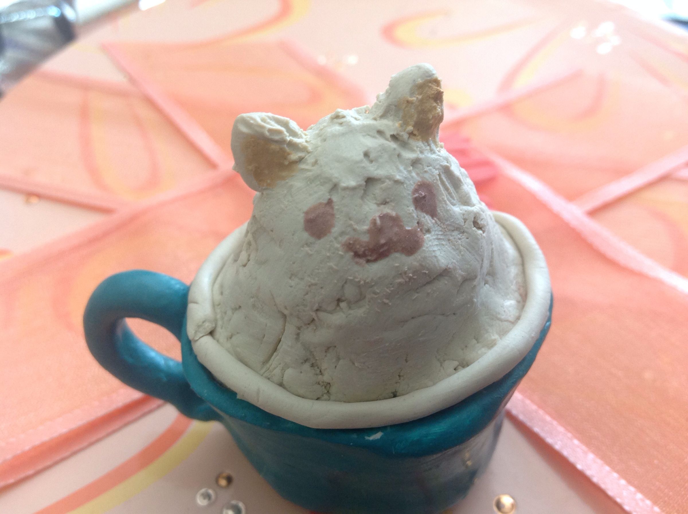Clay Kitty Latte Art : 4 Steps - Instructables