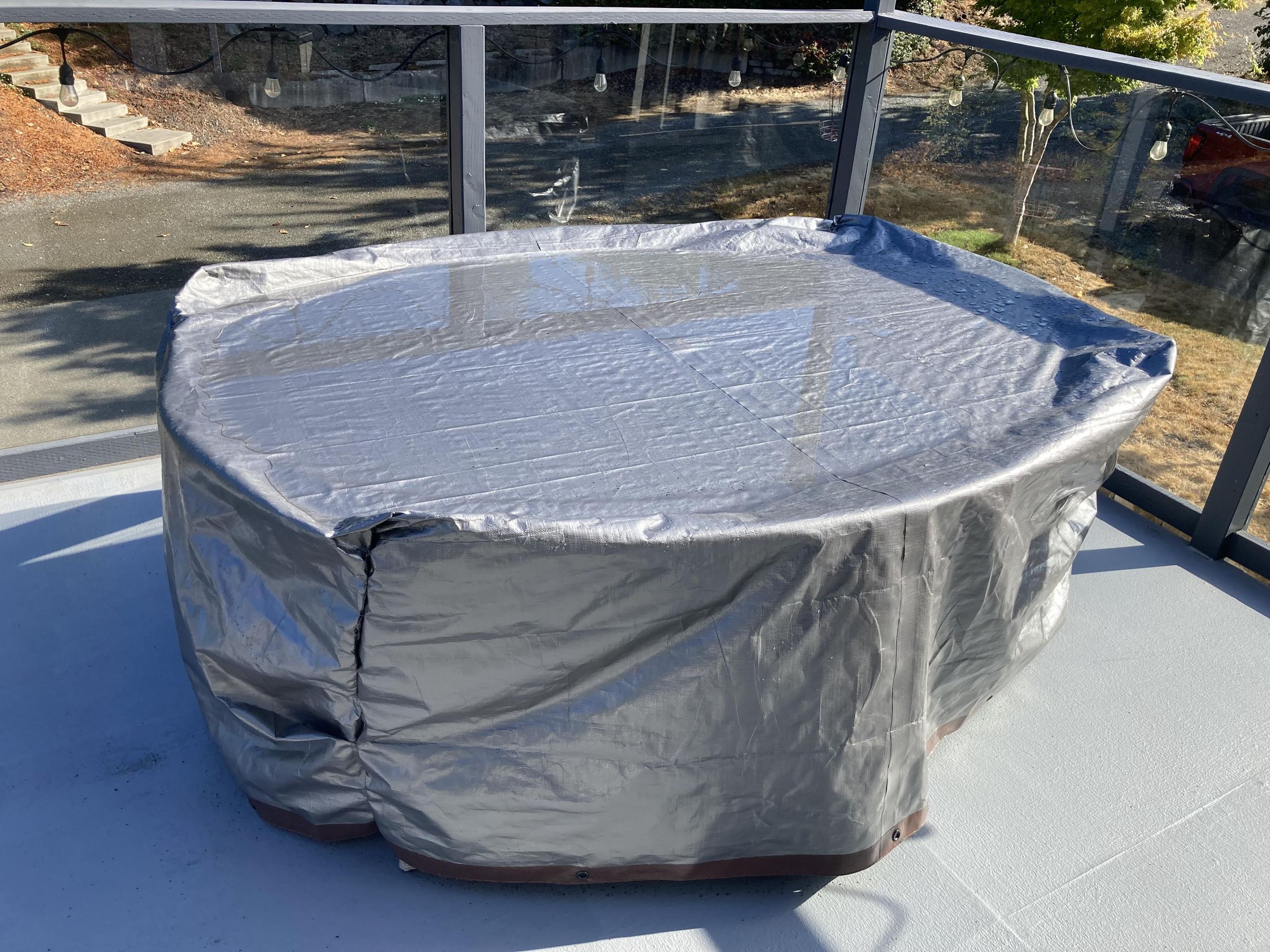 Tarp Outdoor Patio Furniture Cover- With Fused Tarp Seams by Melting ...