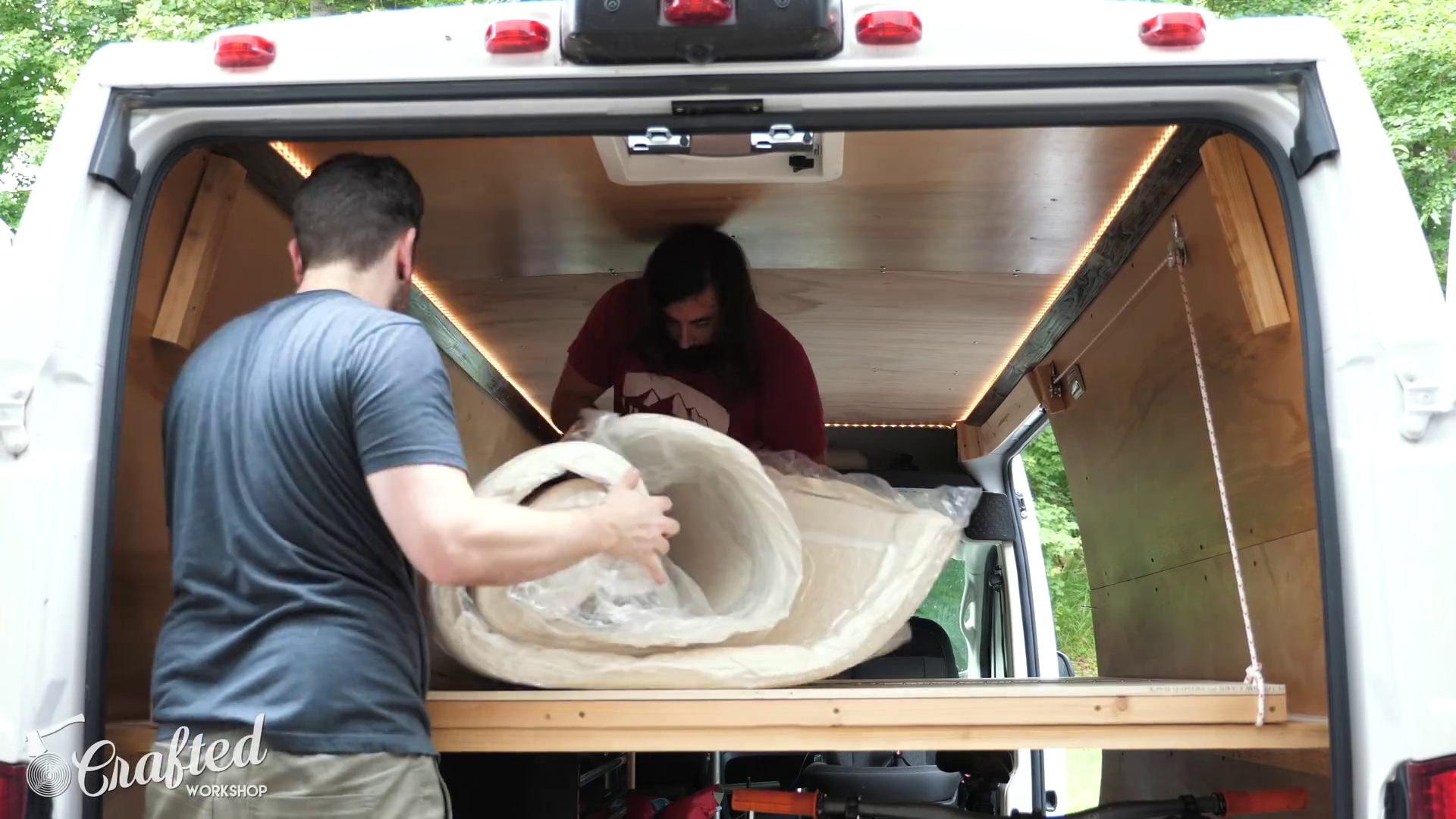 DIY Camper Van Conversion Bed Build, Bed Converts to a Couch! #VANLIFE ...