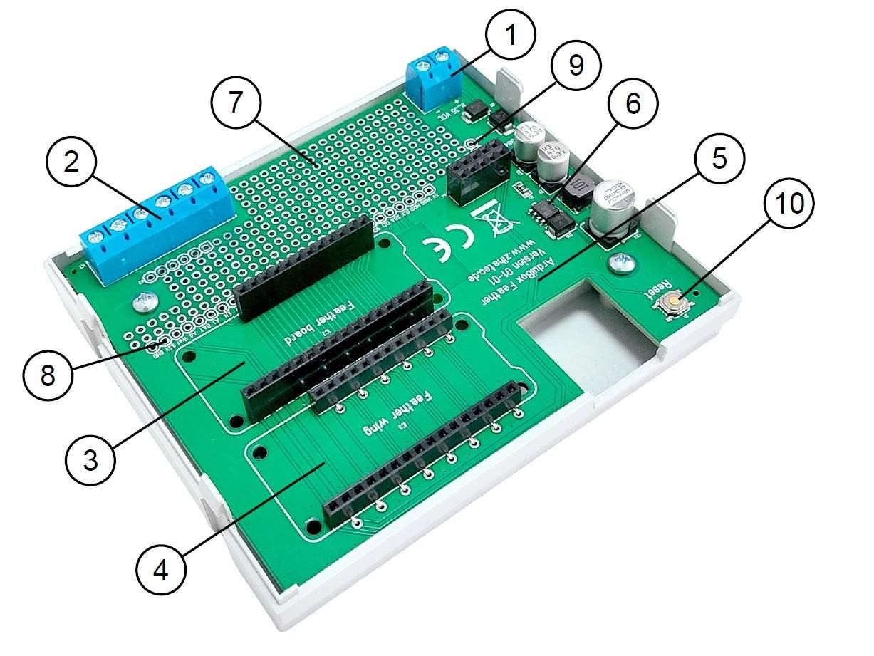 How to Mount Projects With Feather-shaped Microcontroller Boards in a ...