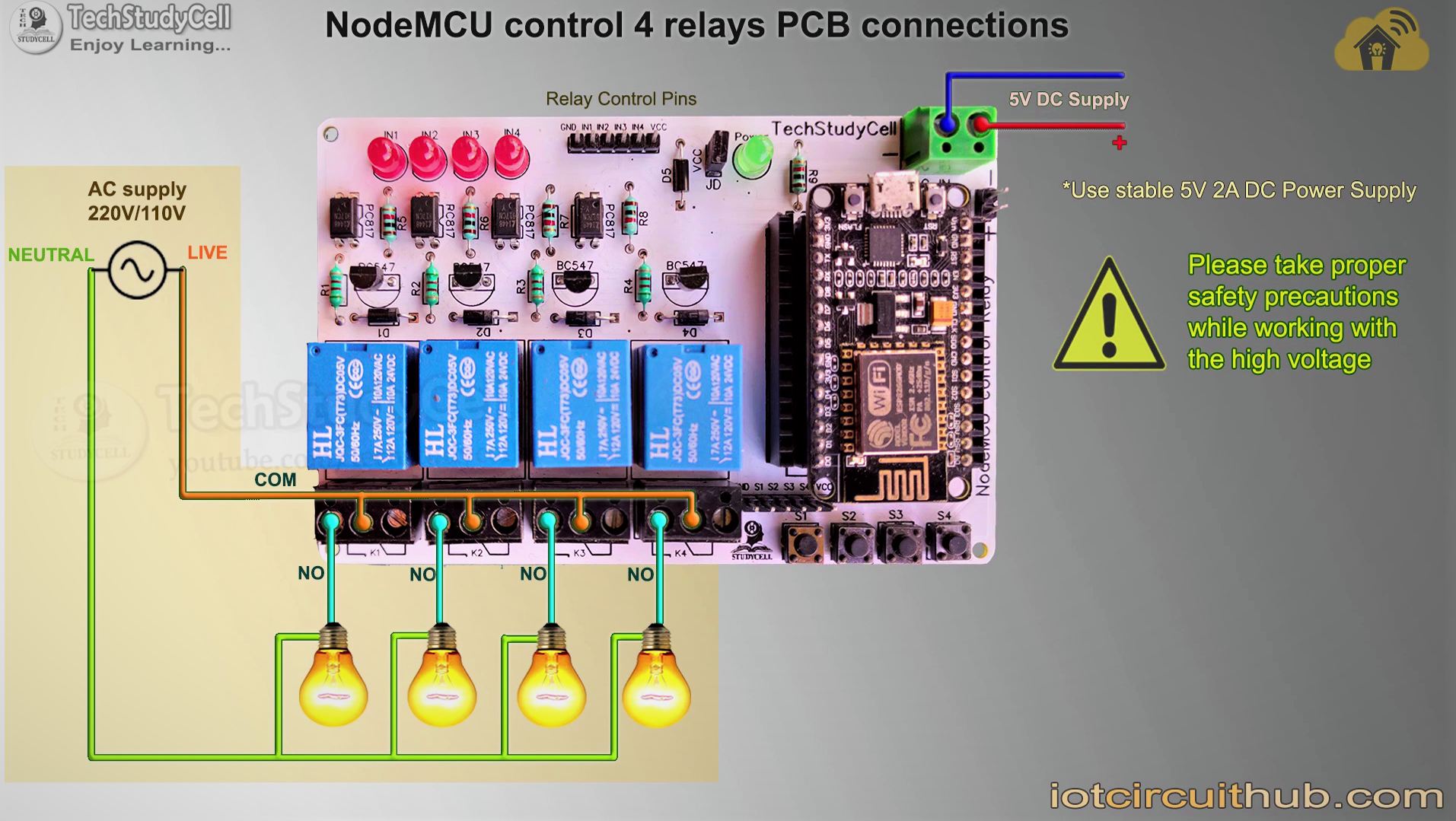 ESP8266 Home Automation Project Using NodeMCU and New Blynk App | IoT ...