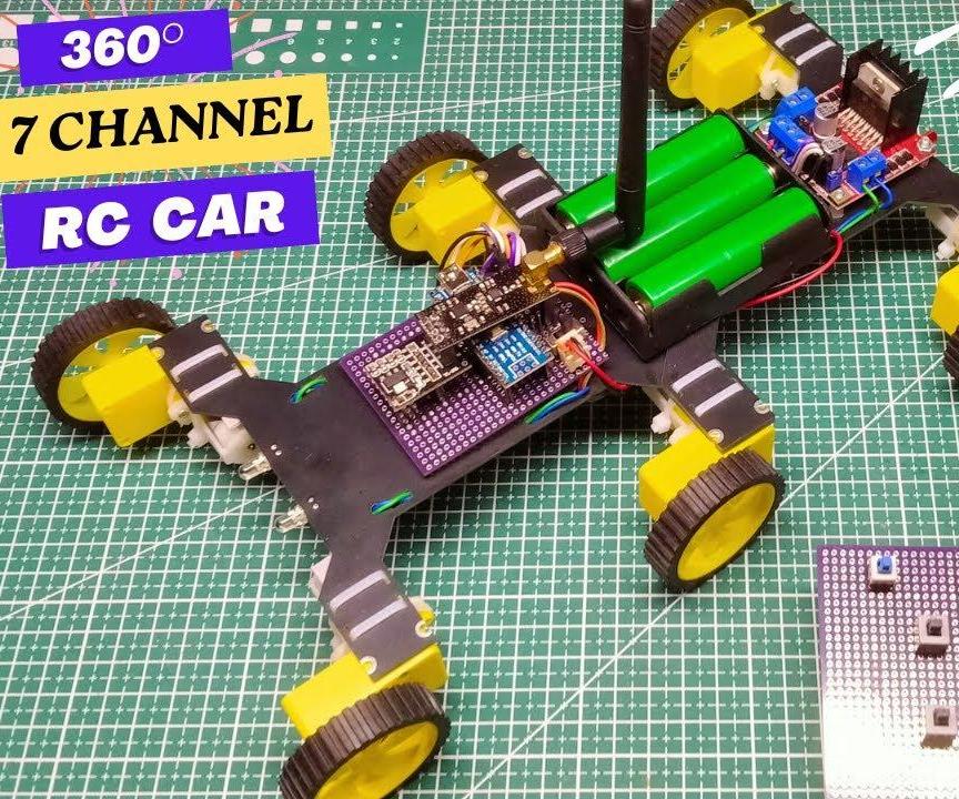 360 Degree Rotating RC CAR With 7 Channel Rc Transmitter and Receiver : 4 Steps - Instructables