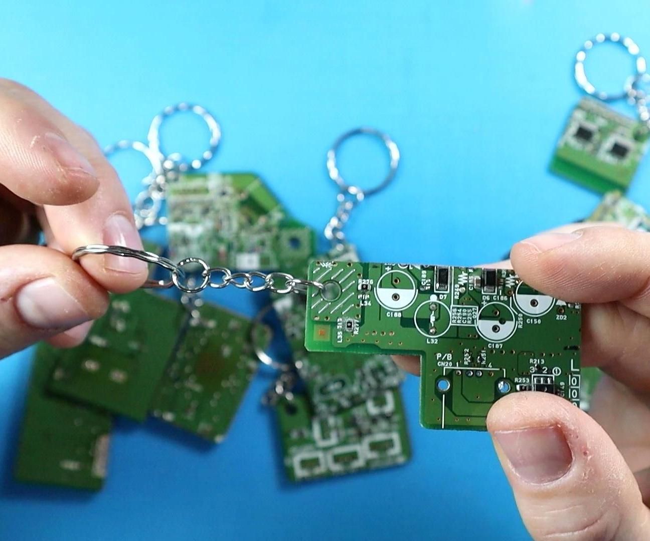How to Make Beautiful PCB Keyrings From Recycled Printed Circuit Boards ...
