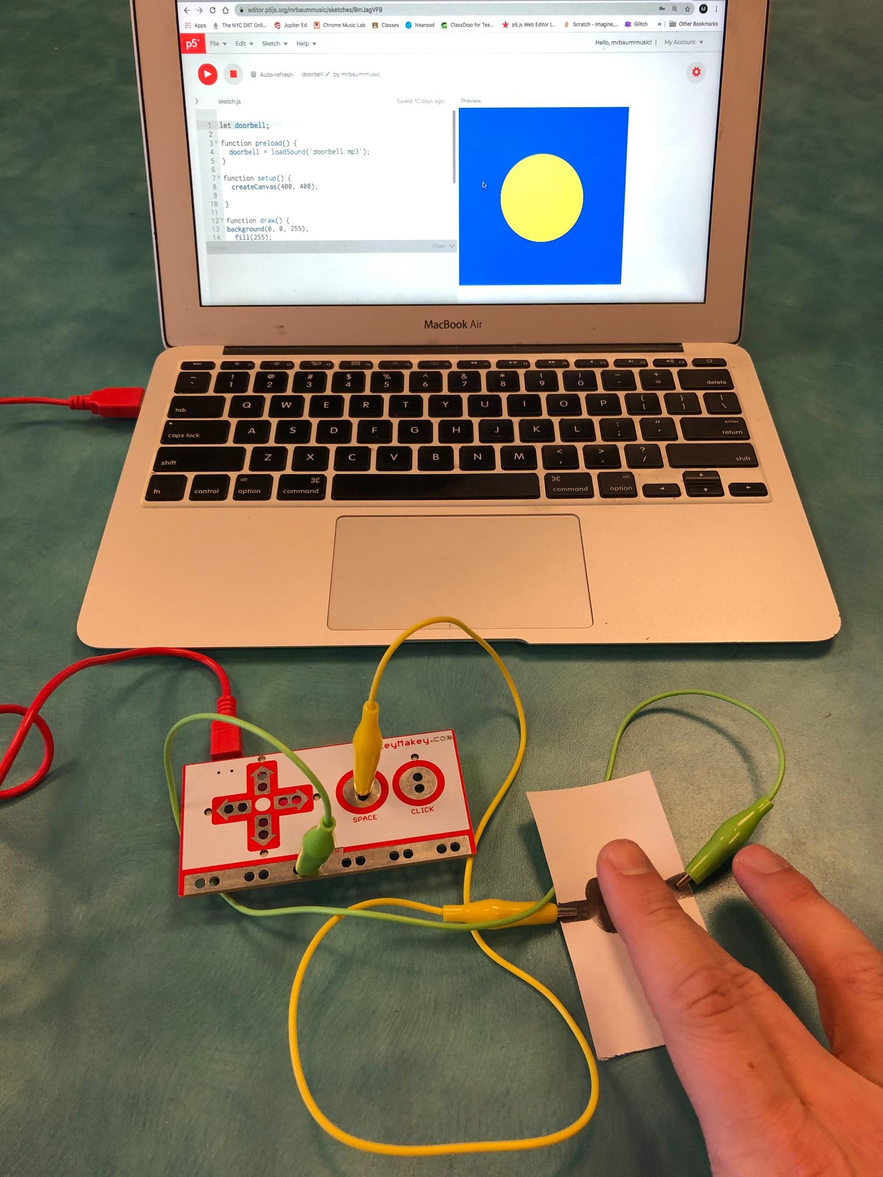 Paper Doorbell W/ P5.js & Makey Makey : 9 Steps - Instructables