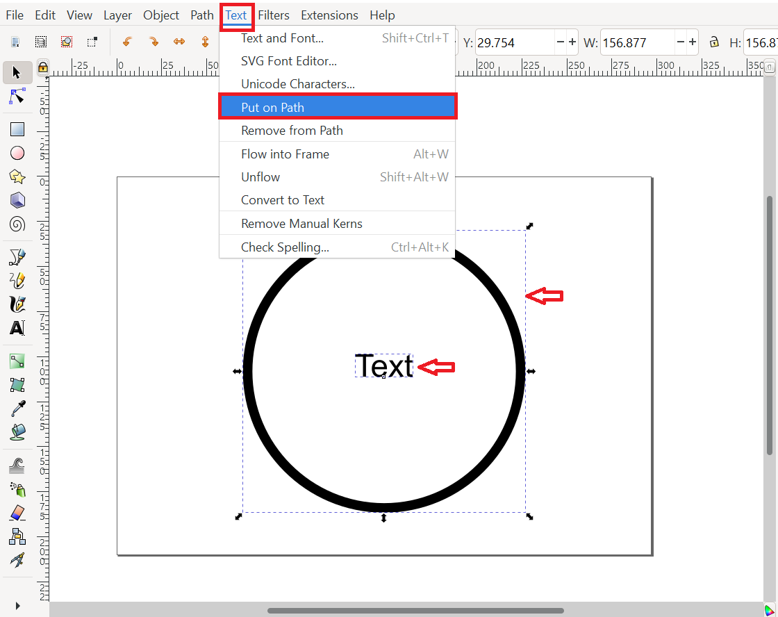 Inkscape: How to Make Text Follow a Circular Line ? ( ~ 9 Skills ) : 5 ...
