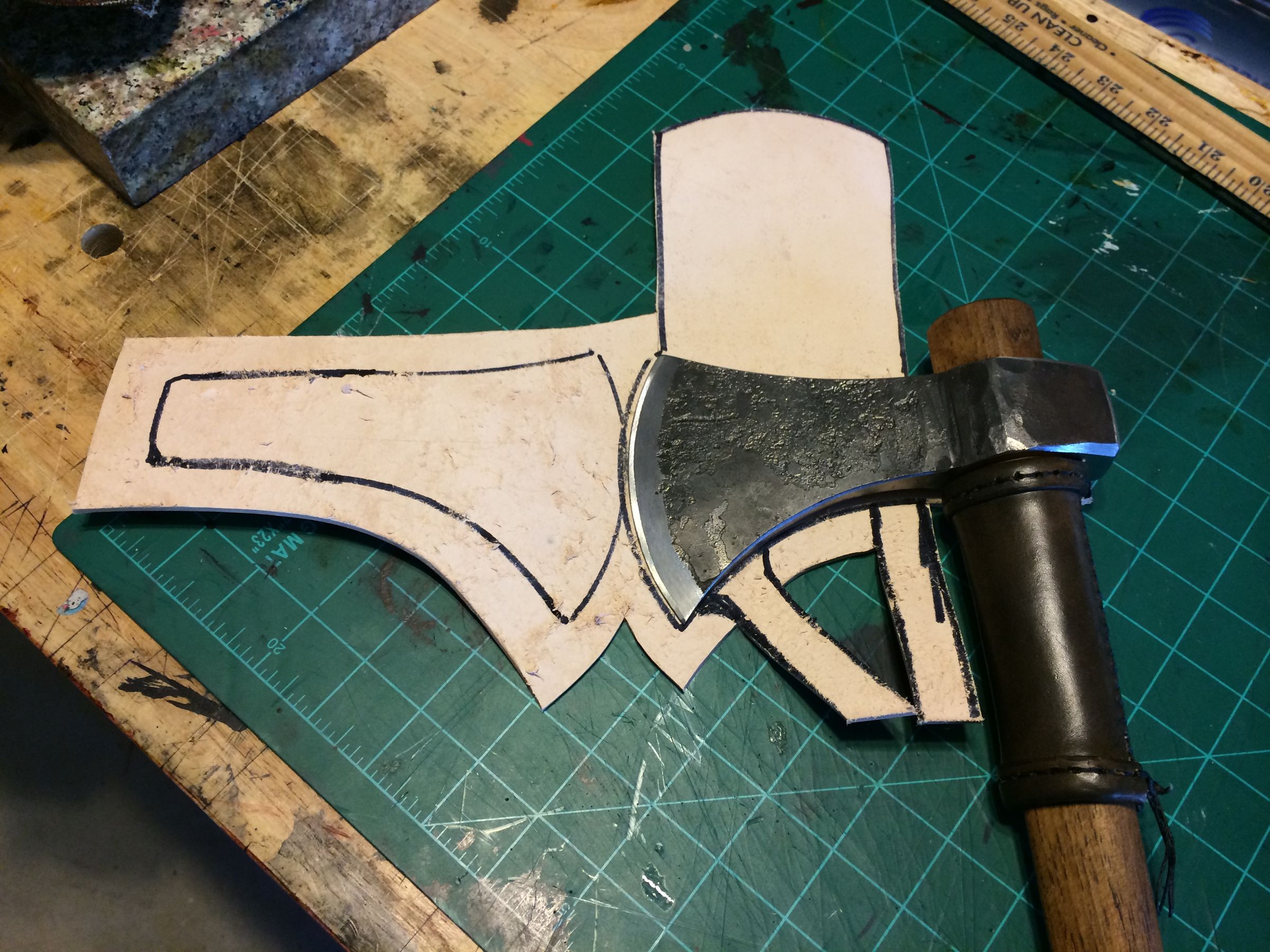 Tomahawk Sheath, Haft Wrap, and Belt Holster : 3 Steps - Instructables