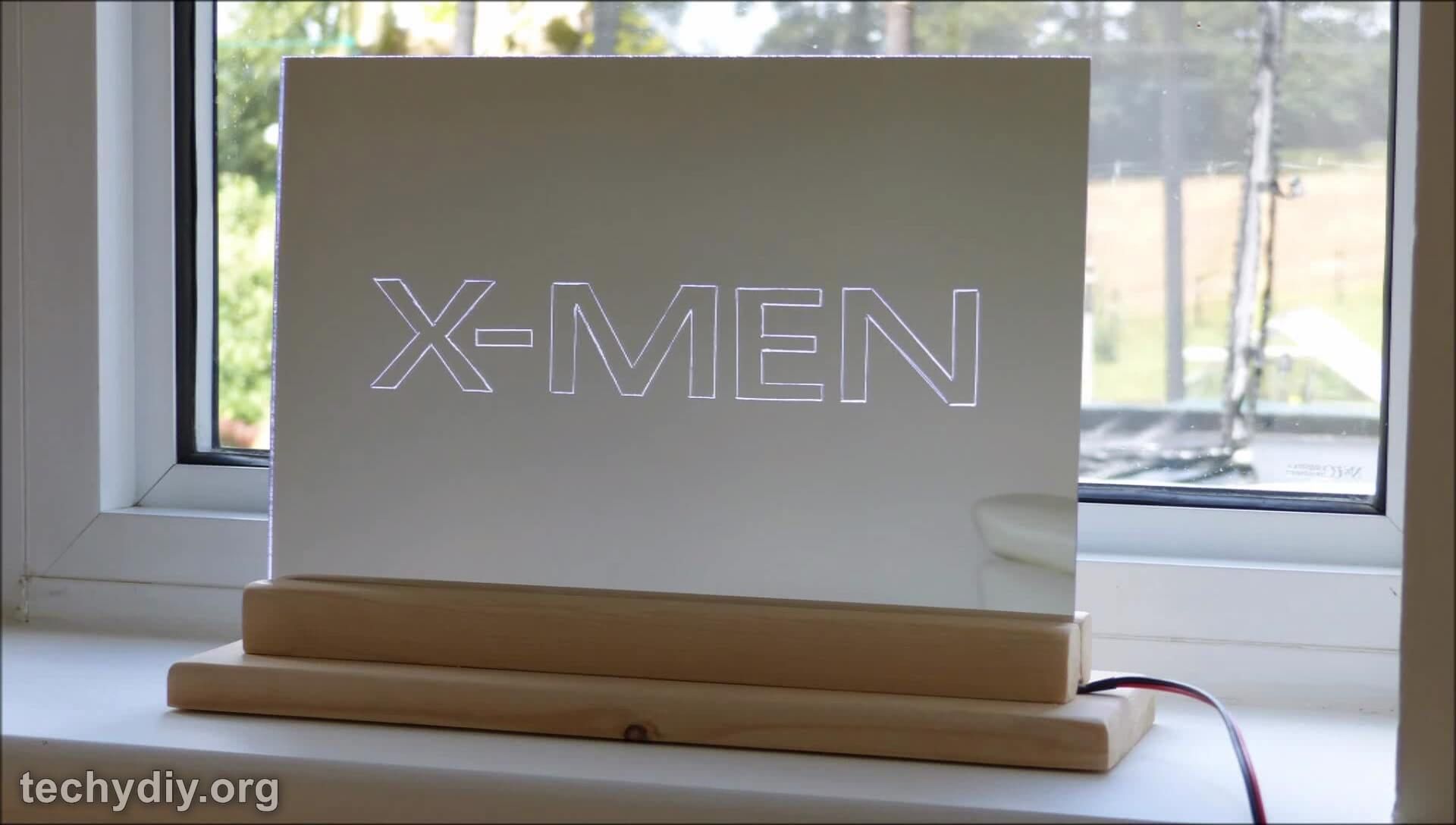 XMEN LED EDGE LIT MIRROR SIGN : 8 Steps (with Pictures) - Instructables