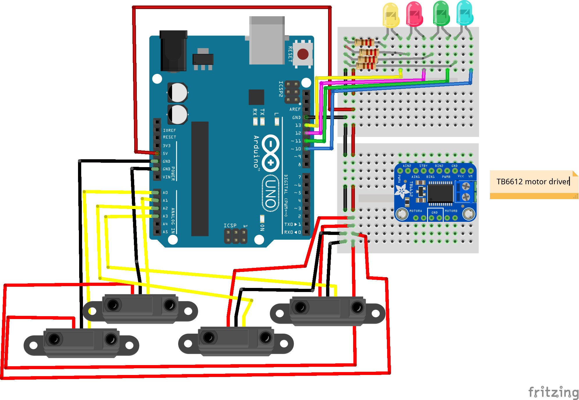 Lily∞Bot: Obstacle Avoidance Using 4 Infrared Distance Sensors : 3 ...