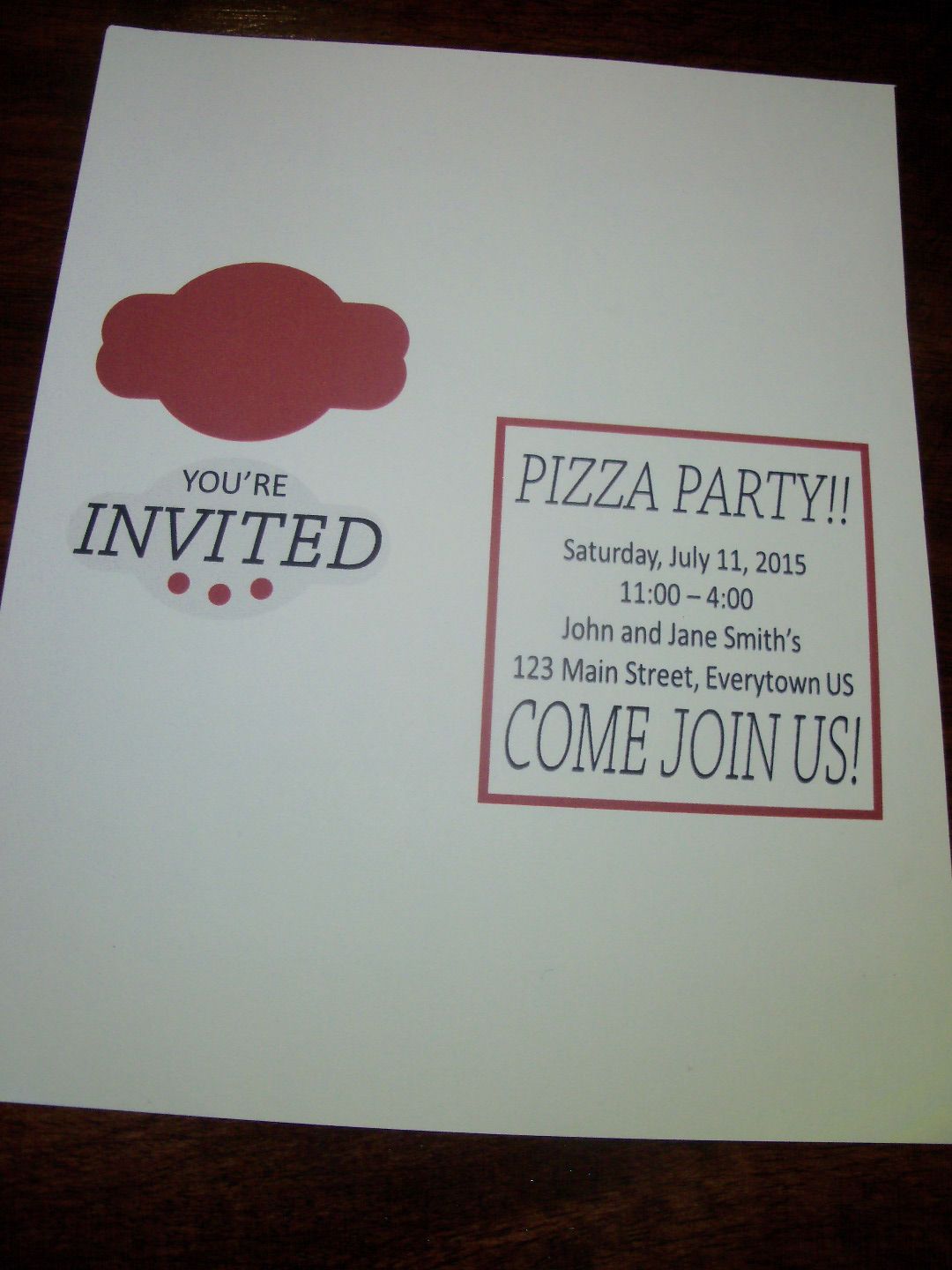 Pizza Box Party Invitation : 8 Steps (with Pictures) - Instructables