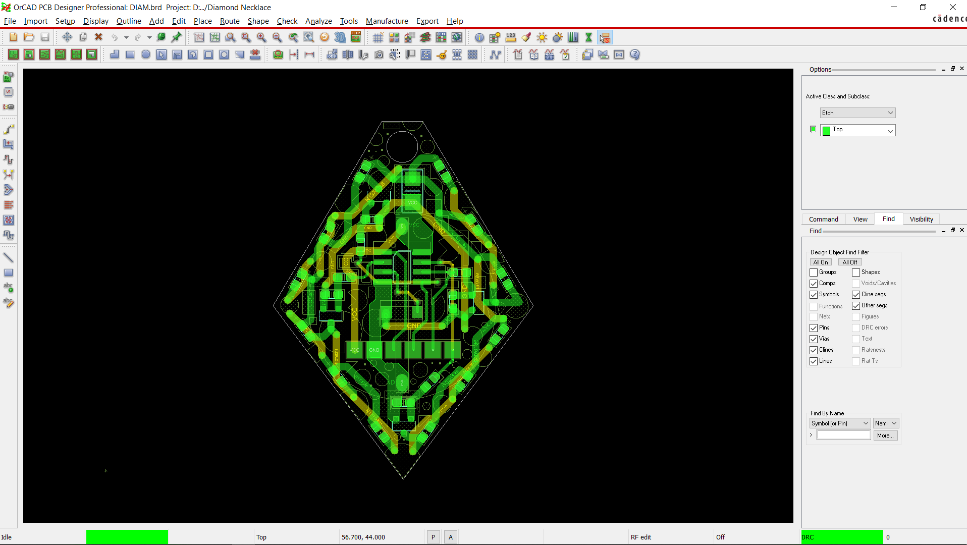 Diamond Shaped PCB Necklace : 16 Steps (with Pictures) - Instructables