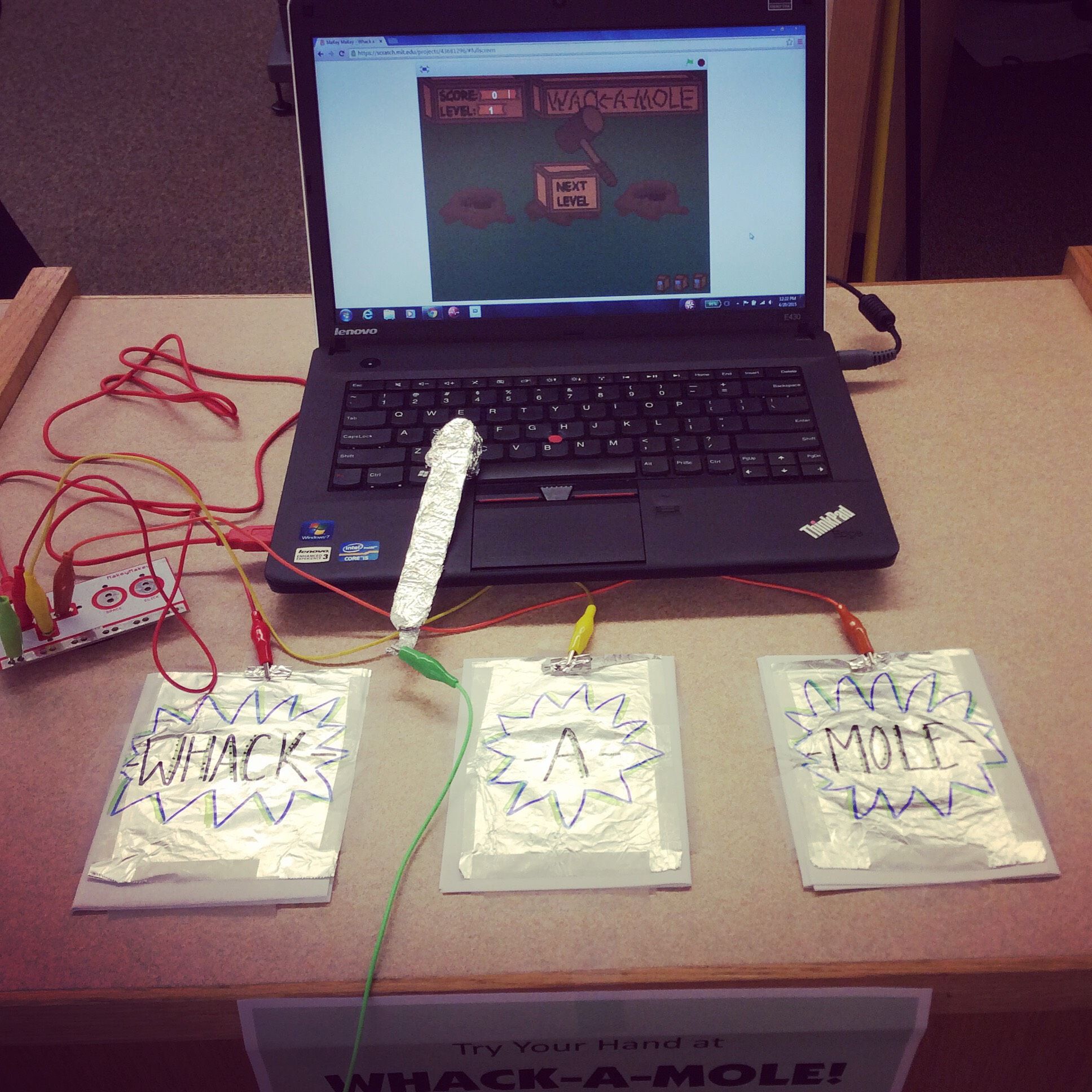 Whack-a-mole Game With Makey Makey/Scratch Programming : 4 Steps ...
