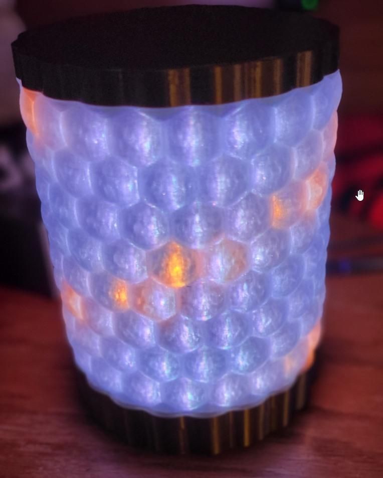 An Eye-Catching 3D Printed Hexagonal Cells LED Lamp : 4 Steps (with ...