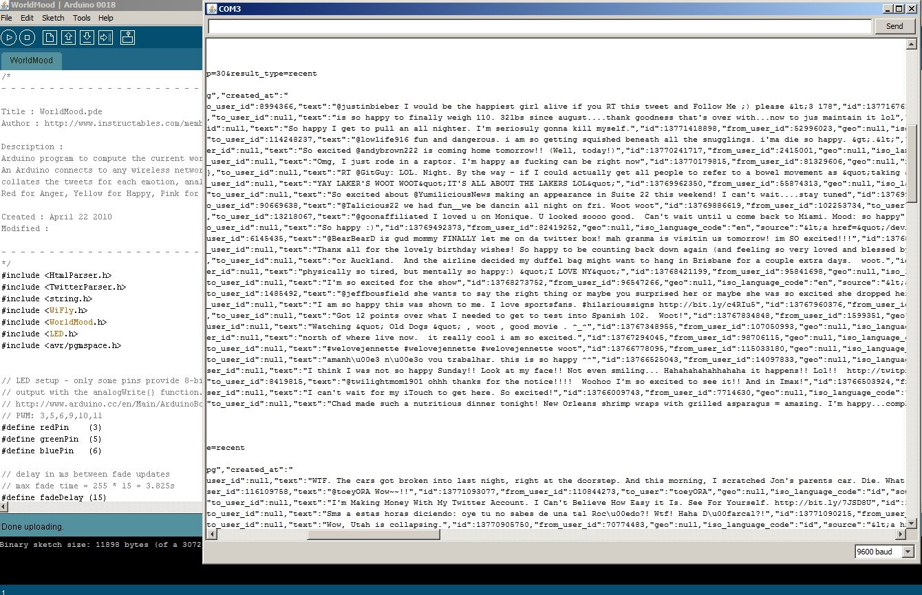 Twitter Mood Light - the World's Mood in a Box : 13 Steps (with ...