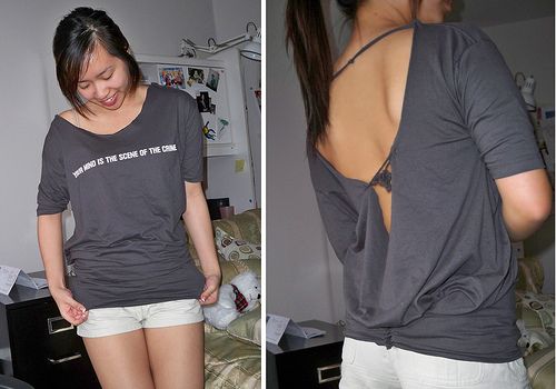 Cut Up a Backless Top From a T-Shirt! - Instructables
