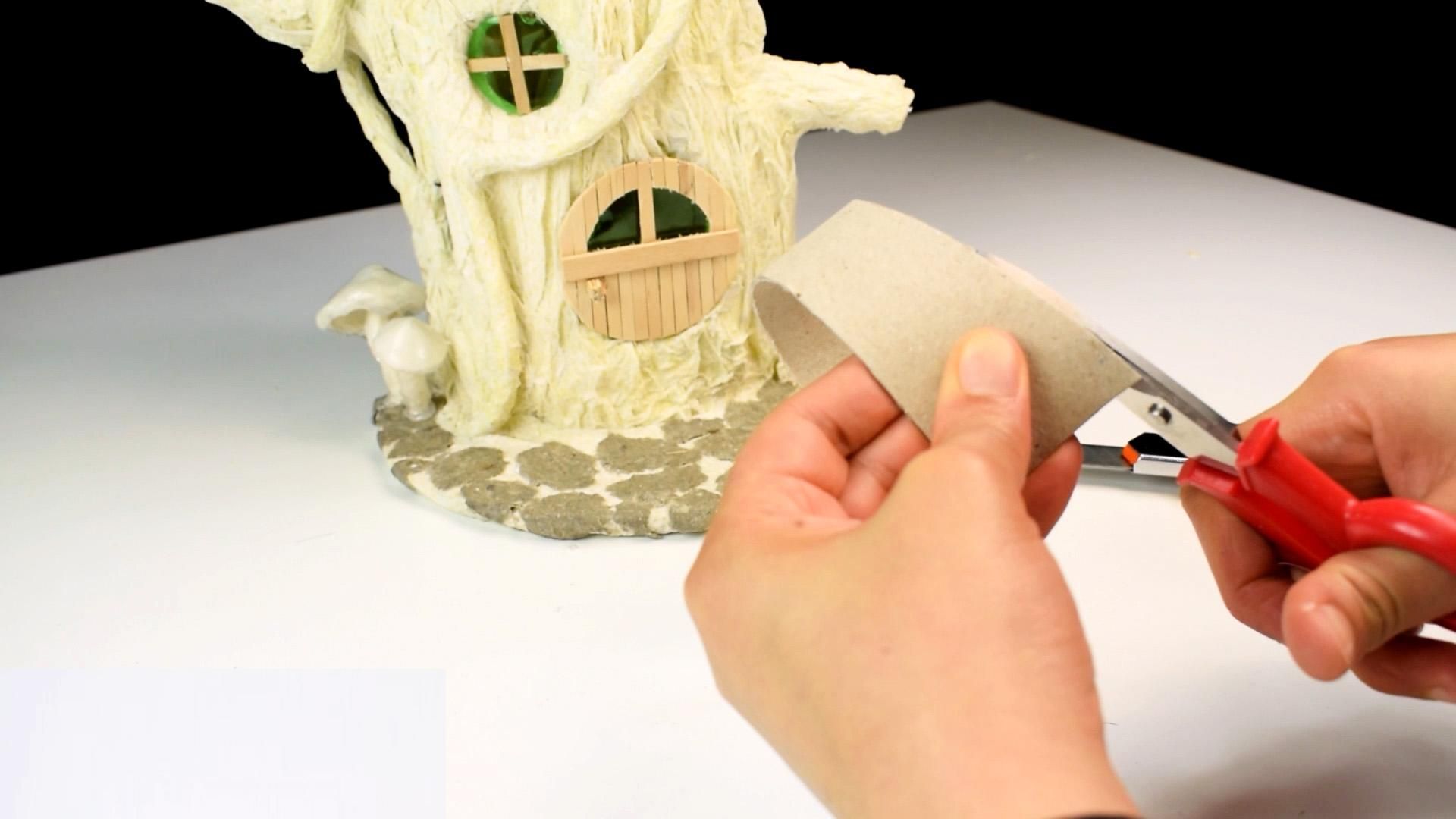 Paper Mache Fairy Garden Tree House : 15 Steps (with Pictures ...
