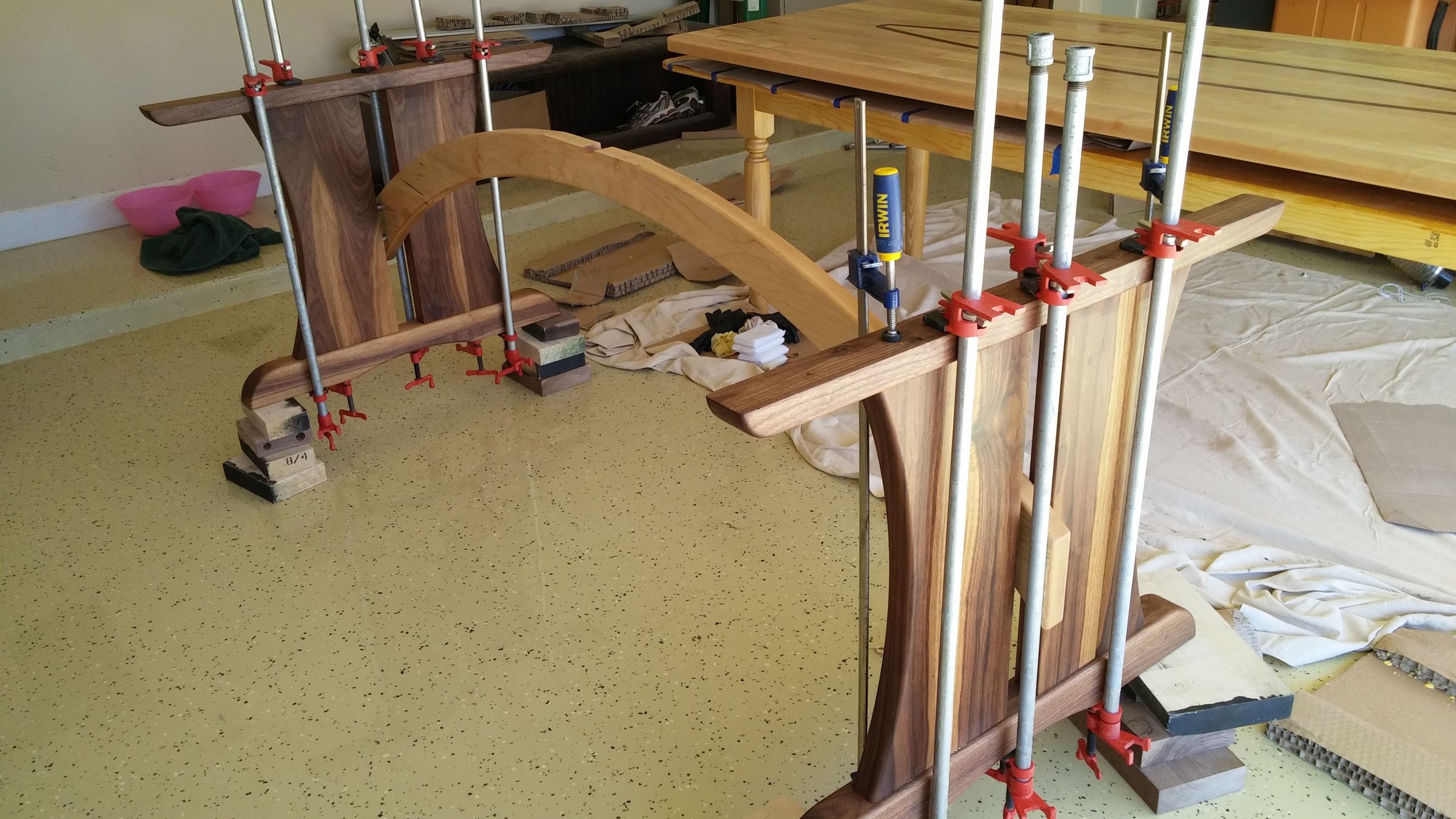 Trestle Table With Floating Arched Stretcher : 22 Steps (with Pictures ...