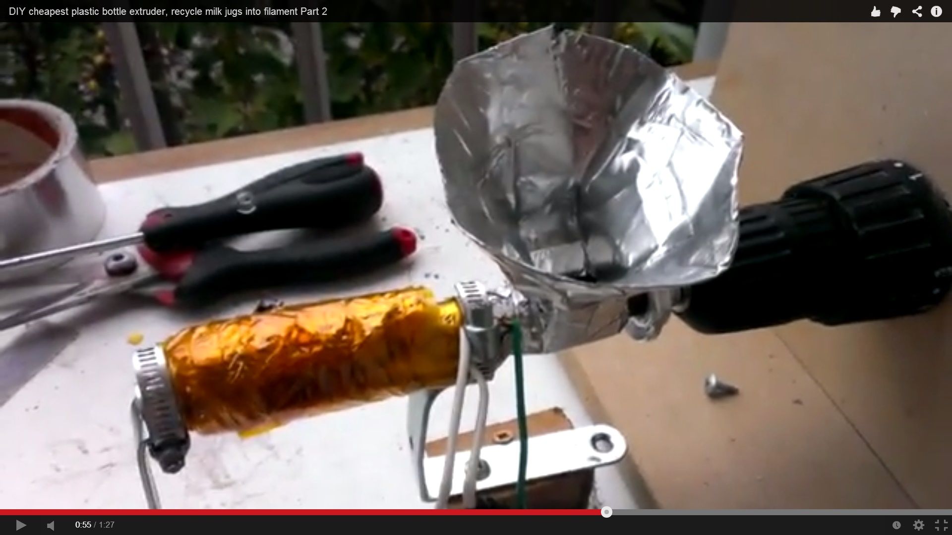 DIY Cheapest Plastic Bottle Extruder, Recycle HDPE Milk Jugs Into ...