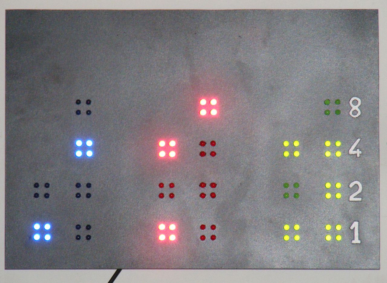 Wall Binary Clock (80 LEDs) - Instructables