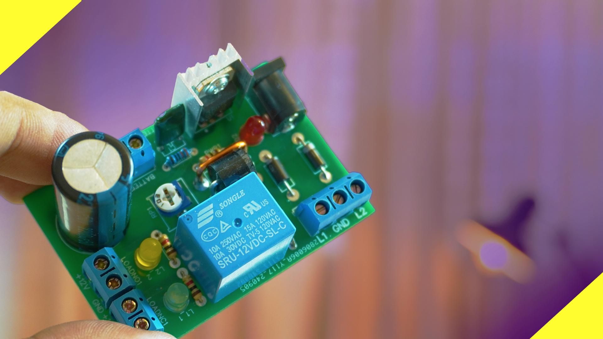 🔋 DIY Automatic Load On/Off Mini DC IPS Making at Home | LM317 Based ...