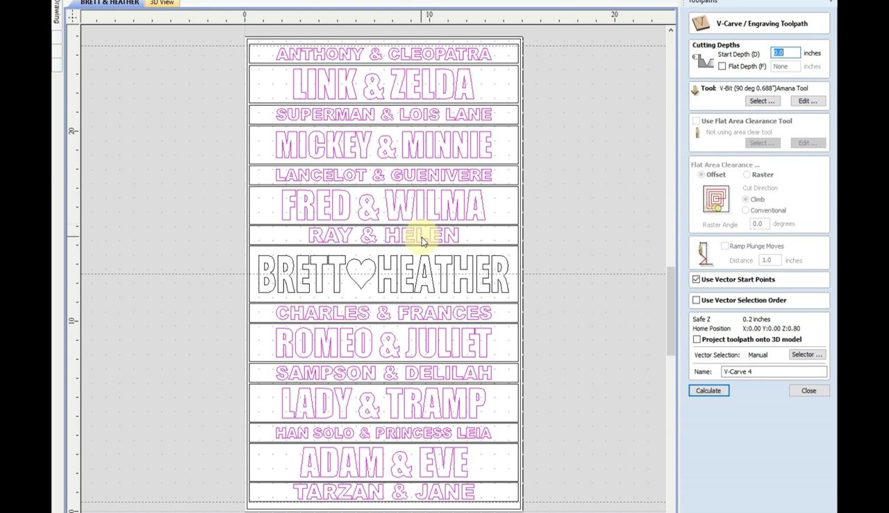 CNC Wedding Names Sign : 10 Steps (with Pictures) - Instructables
