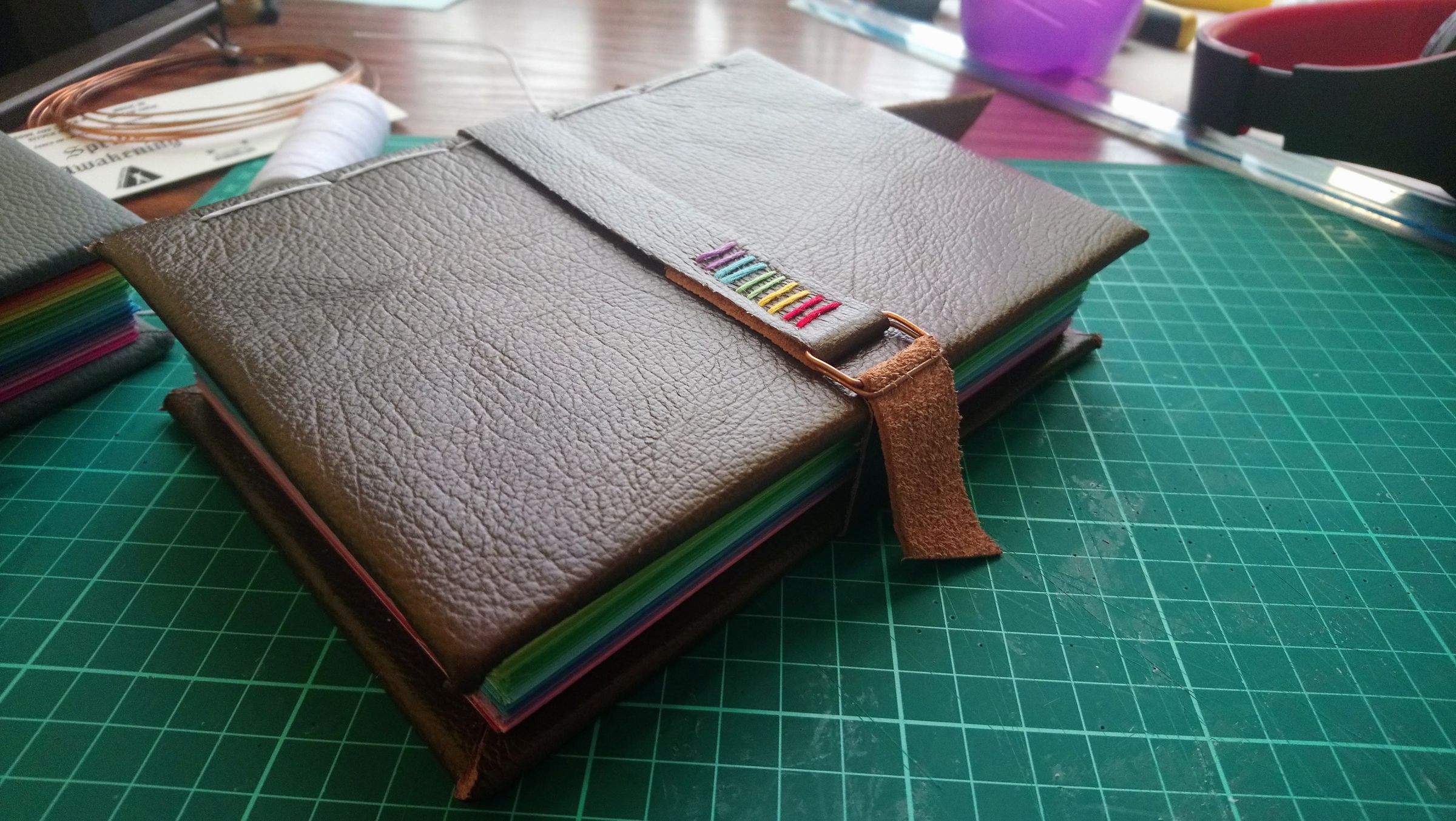 Rainbow Leather Bound Notebook : 17 Steps (with Pictures) - Instructables