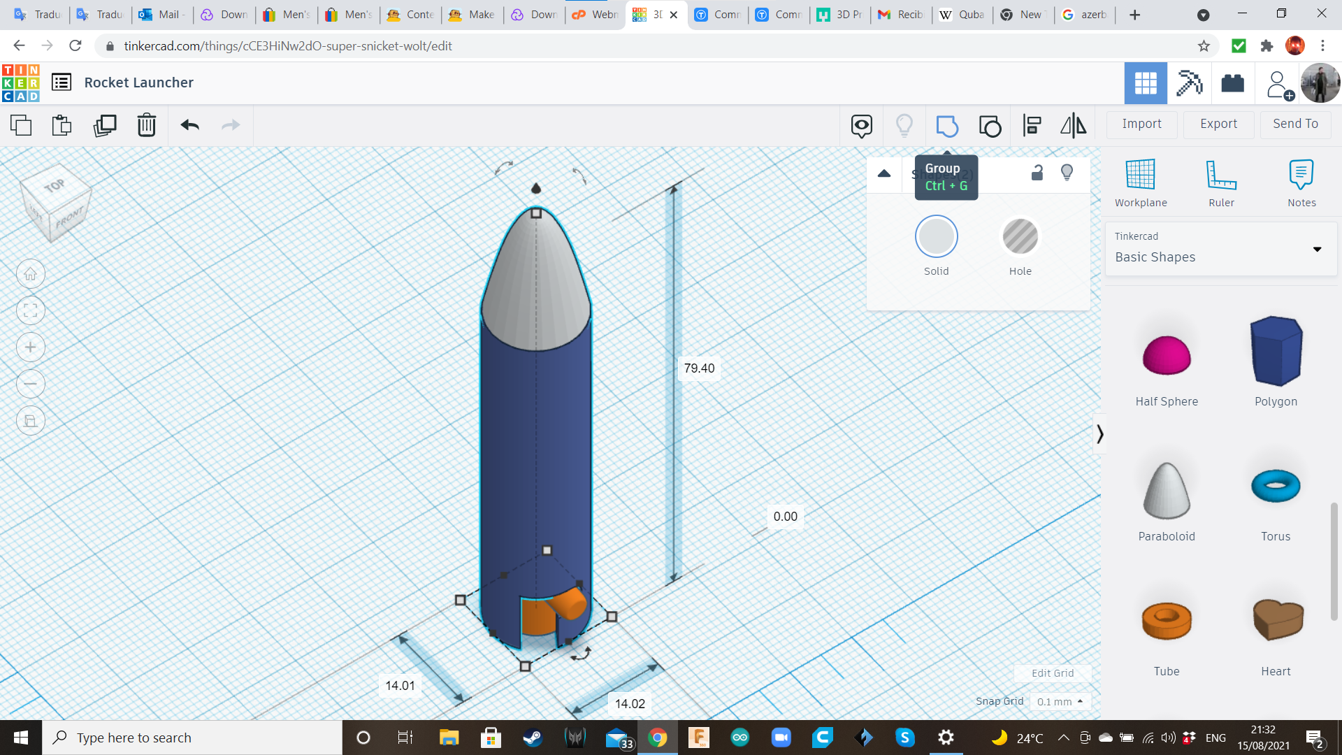 Tinkercad Robotics for School: Rocket Launching Mini-bot : 32 Steps ...