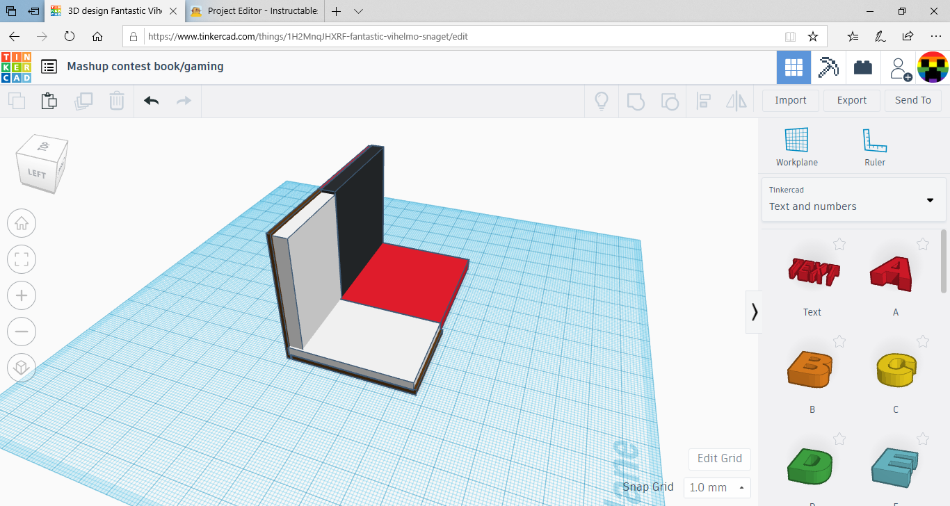 Mashup Tinkercad Book/gaming Project : 8 Steps - Instructables