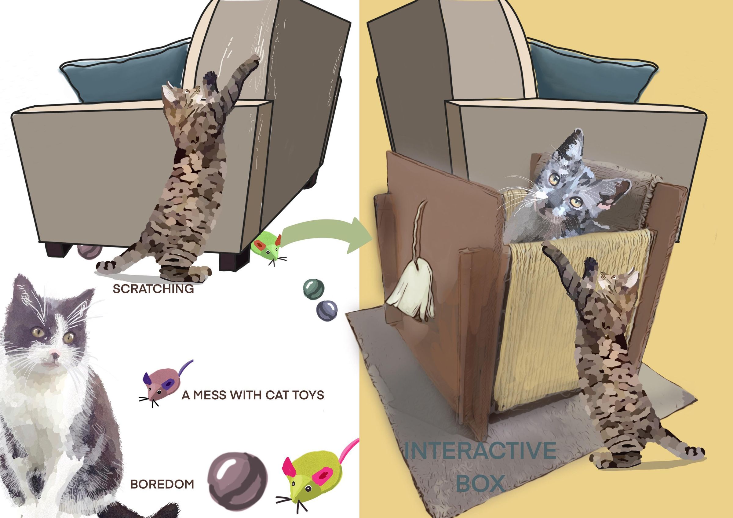 Interactive Box Cat Scratcher : 11 Steps (with Pictures) - Instructables
