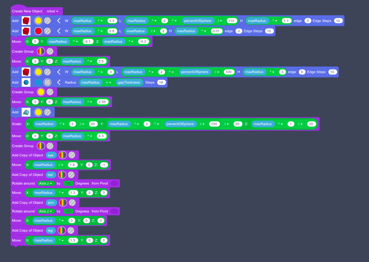 Parametric Gyroscope and Robot Made With Tinkercad Codeblocks : 5 Steps ...