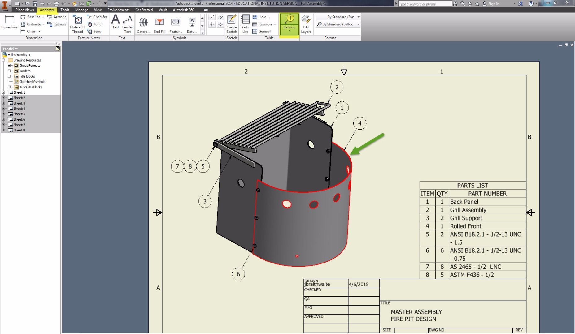 Final Project Step 6 Drawing Annotations and Details : 11 Steps ...