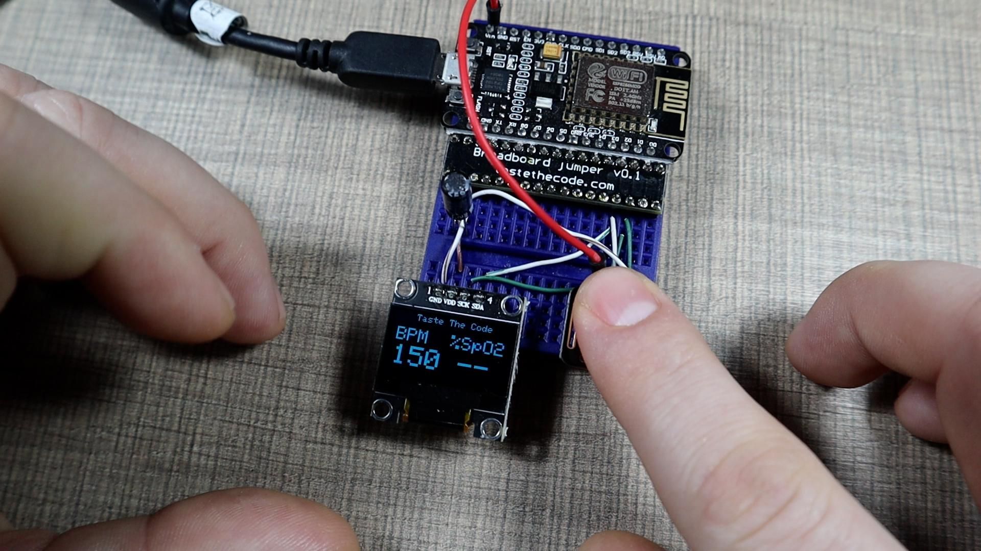 Pulse Oximeter With MAX30105, NodeMCU and an SSD1306 OLED Screen : 5 ...
