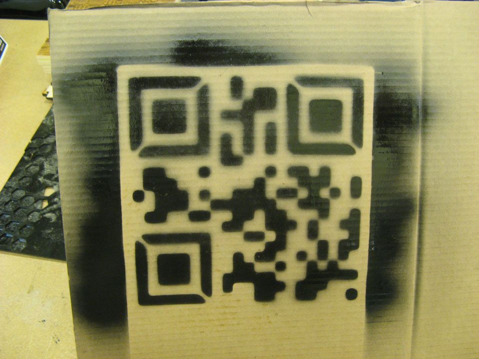 Laser-cut QR Code Stencil. : 6 Steps (with Pictures) - Instructables
