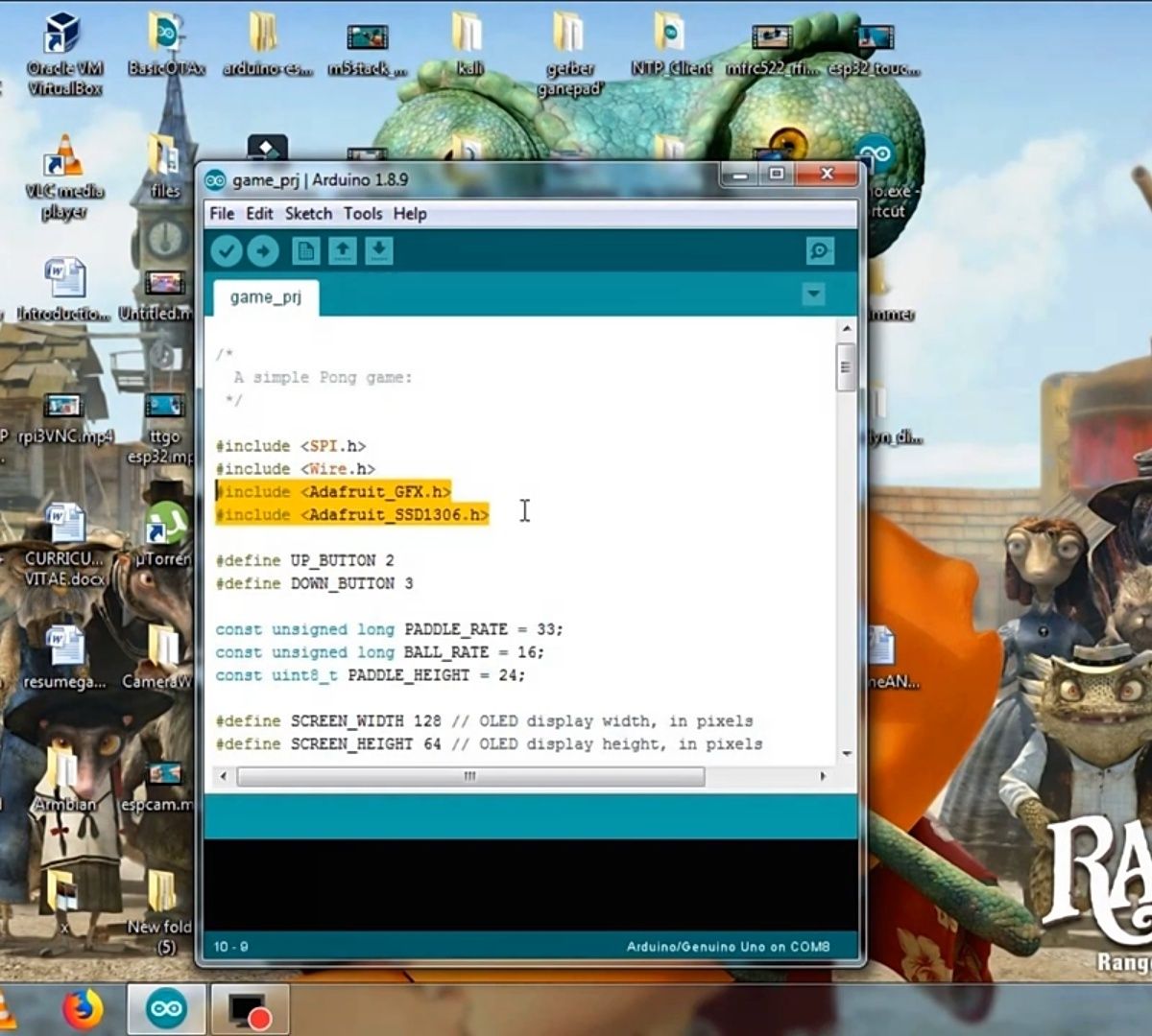 Play a PONG Game With Arduino Uno and OLED 0.96 SSD1306 Display : 6 ...