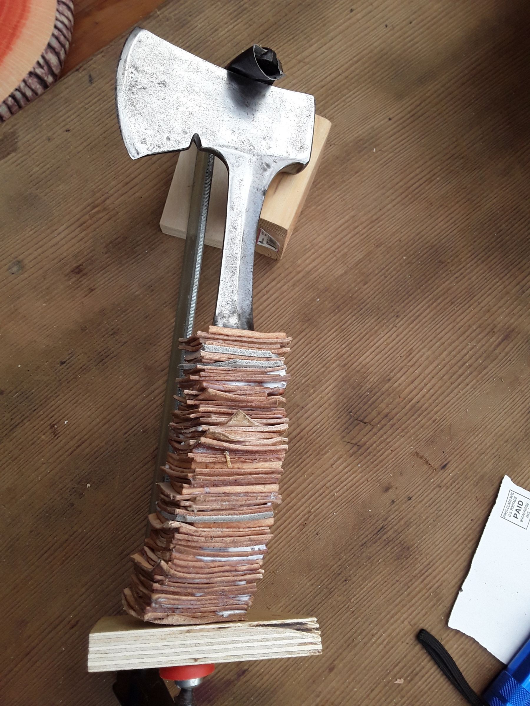 Stacked Leather Handle From Box of Scraps : 3 Steps (with Pictures ...
